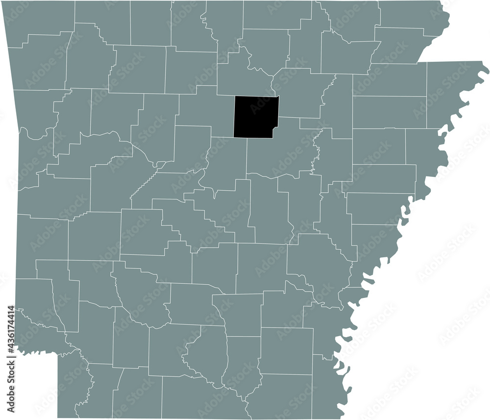 Black highlighted location map of the US Cleburne county inside gray ...