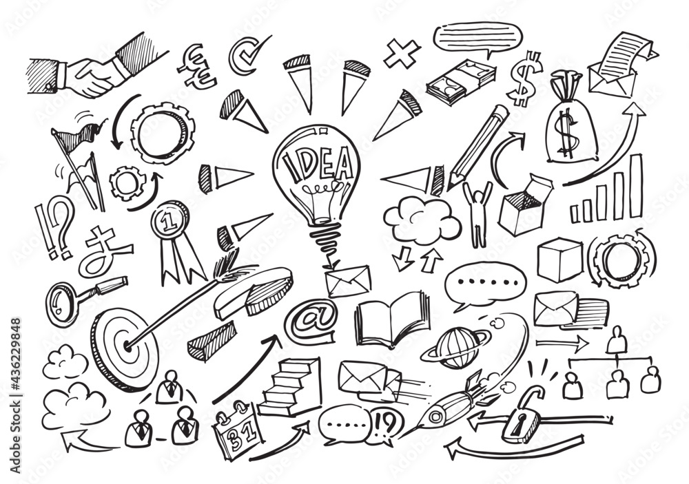 Creative art doodles hand drawn Design illustration. 素材庫向量圖 | Adobe Stock