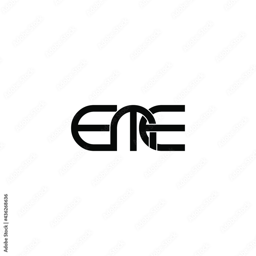 eme letter original monogram logo design Stock Vector | Adobe Stock