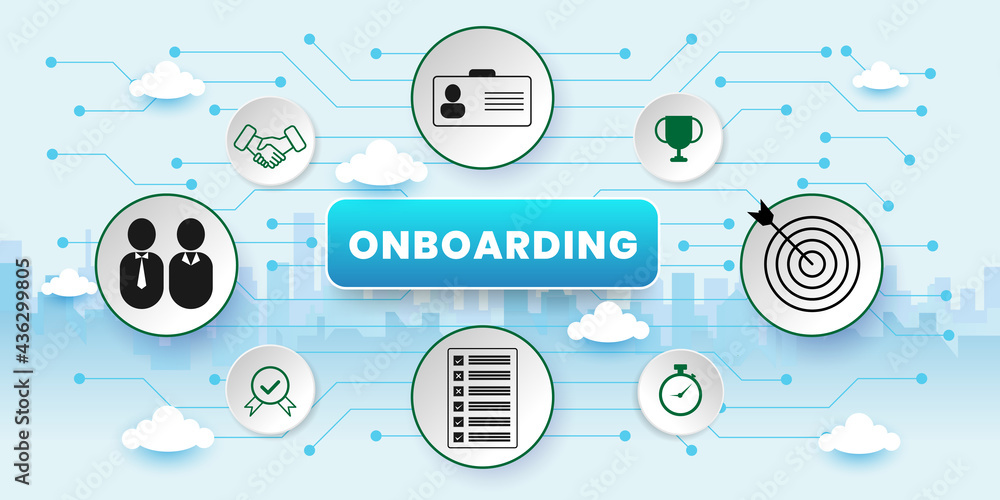 Onboarding Process Business concept. Onboarding Concept With icons ...