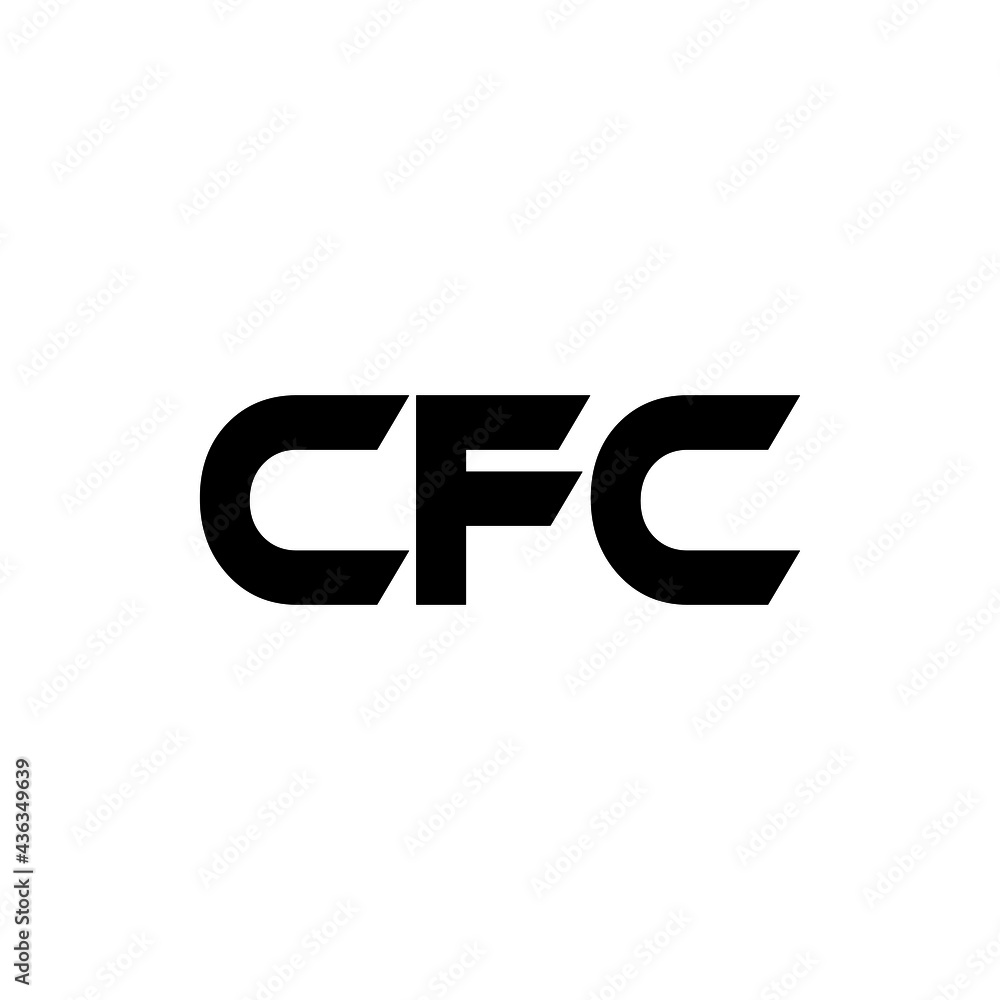 CFC letter logo design with white background in illustrator, vector ...