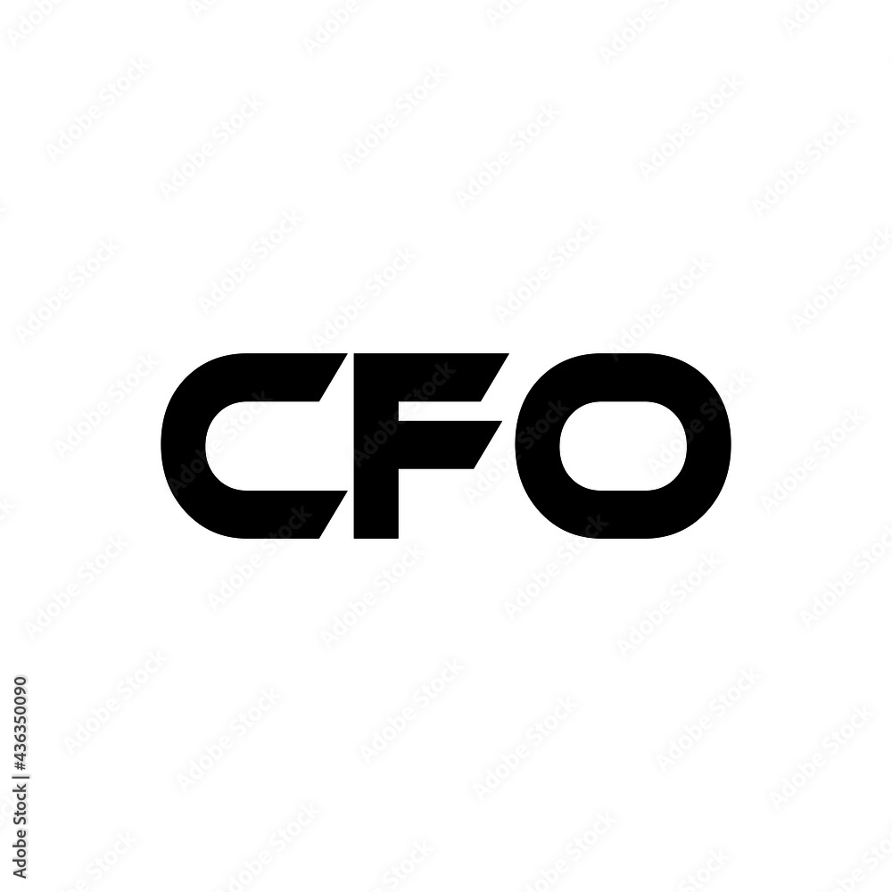 CFO letter logo design with white background in illustrator, vector ...