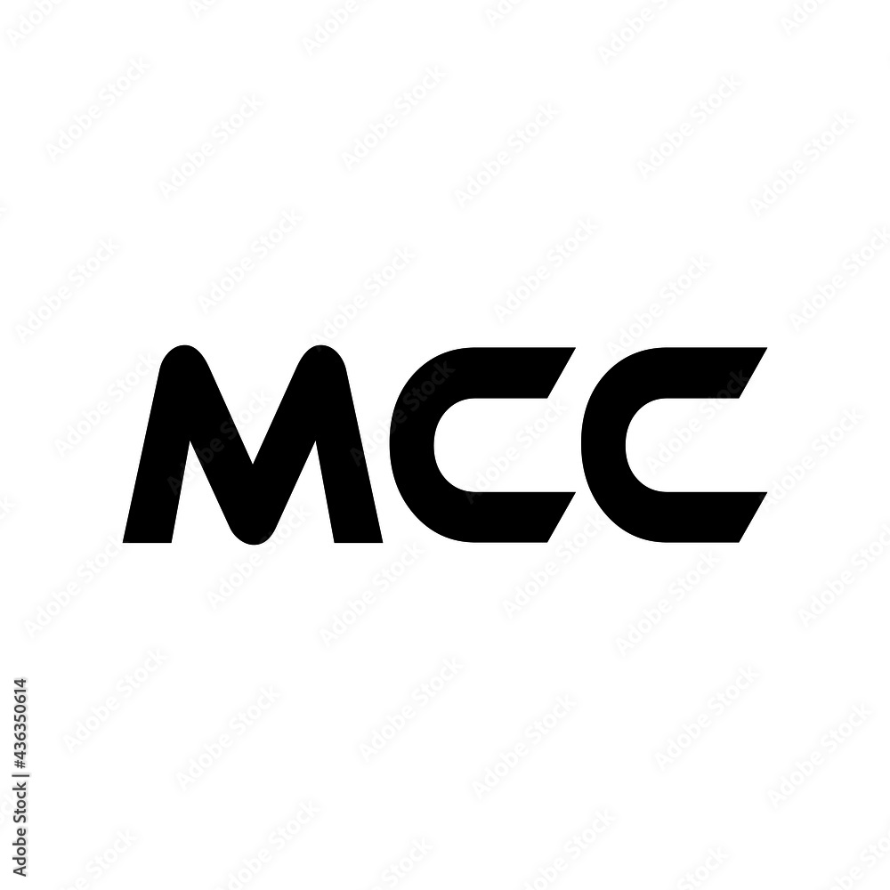 Stock-Vektorgrafik „MCC letter logo design with white background in ...