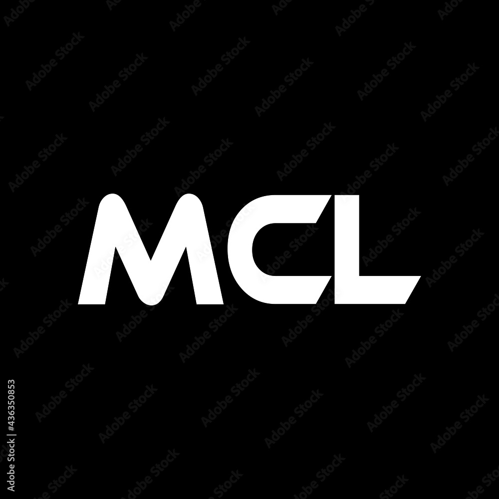 MCL letter logo design with black background in illustrator, vector ...