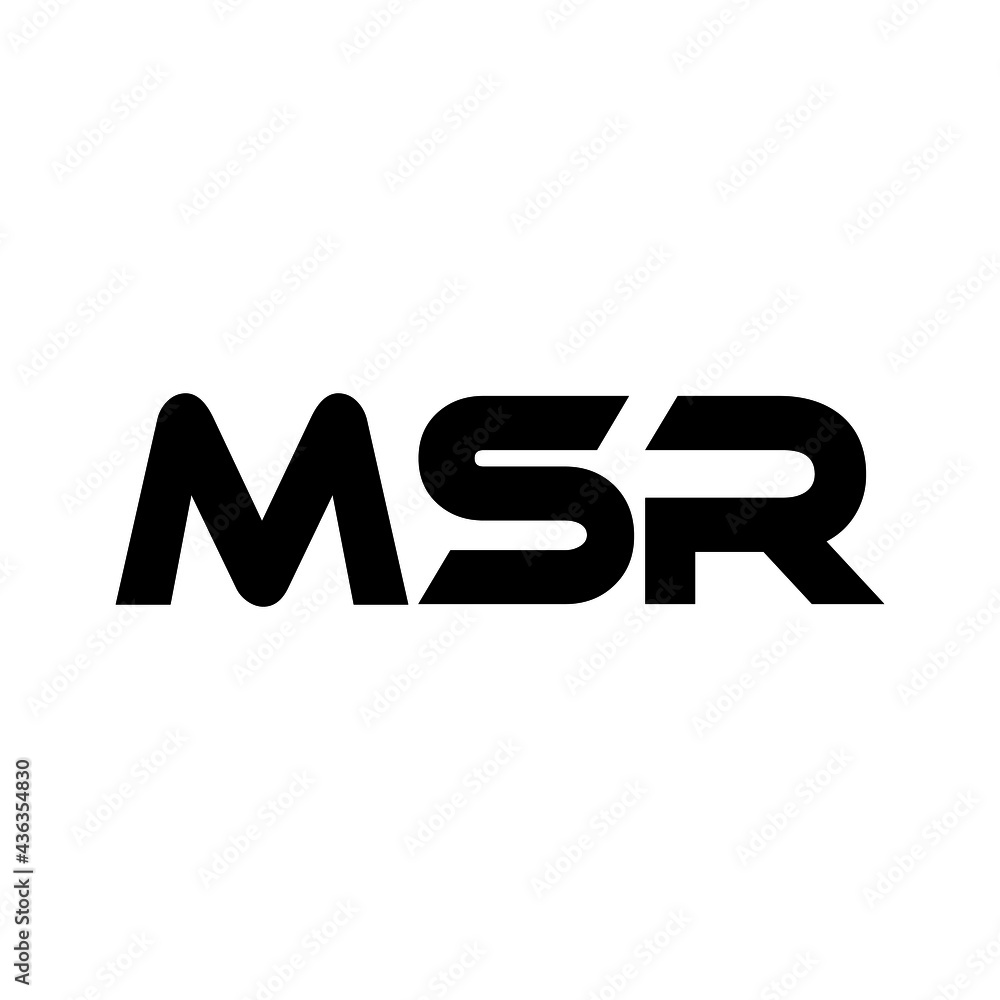 MSR letter logo design with white background in illustrator, vector ...