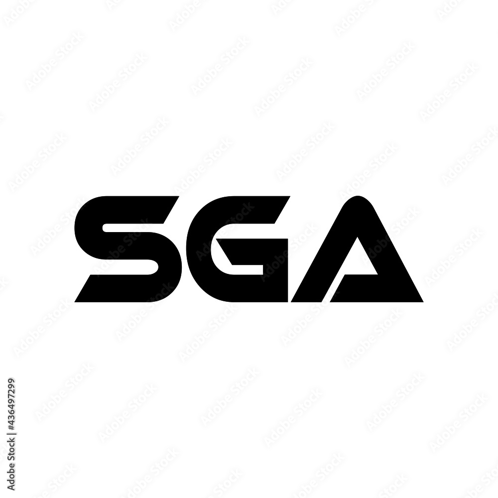Stock-Vektorgrafik „SGA letter logo design with white background in ...