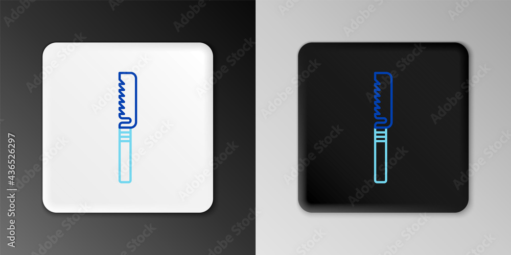 Line Medical saw icon isolated on grey background. Surgical saw ...