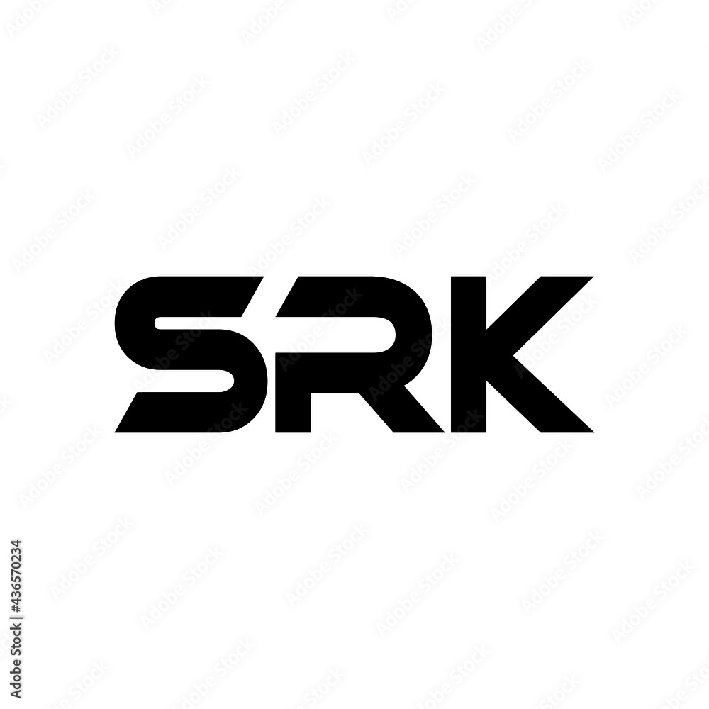 SRK letter logo design with white background in illustrator, vector ...