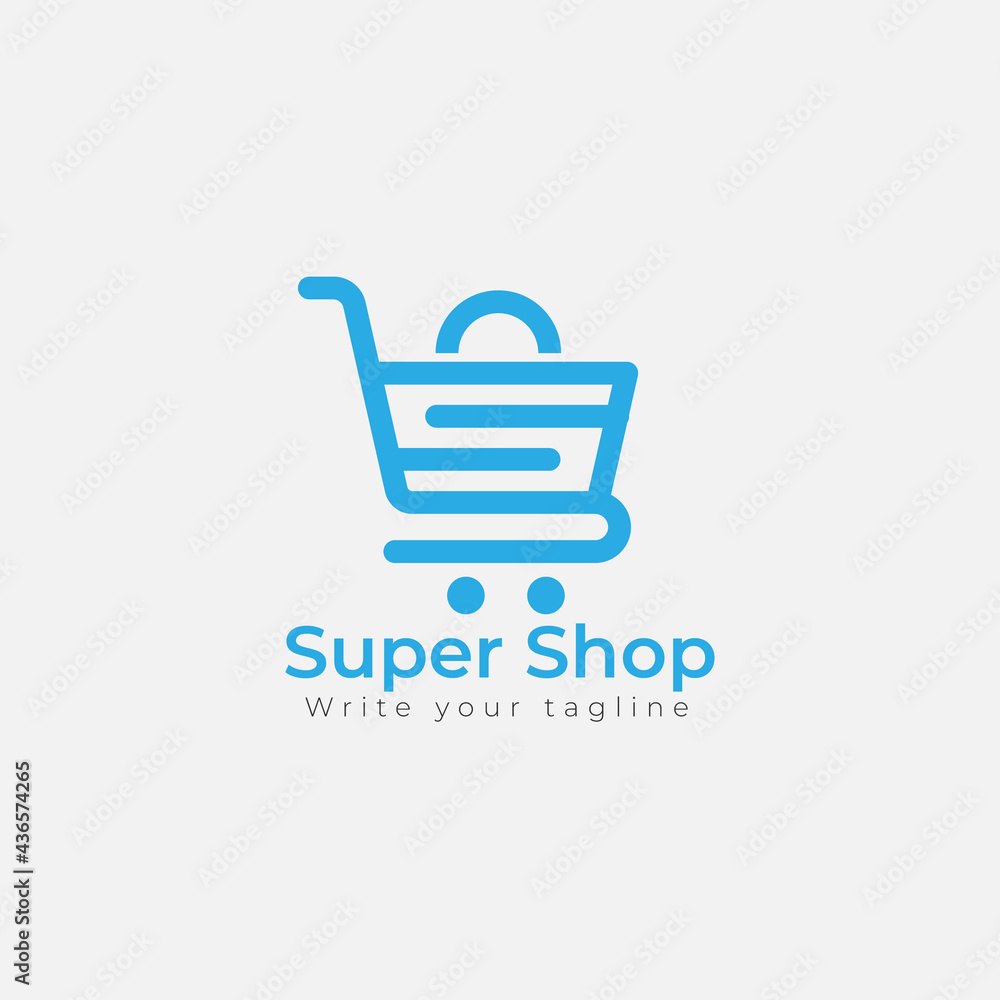 Super shop logo design template. Stock Vector | Adobe Stock