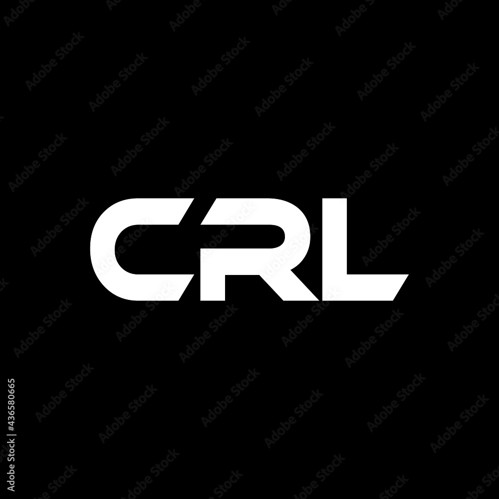 CRL letter logo design with black background in illustrator, vector ...