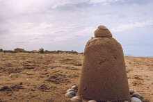 Beach Sand Surrounds Shell Free Stock Photo - Public Domain Pictures