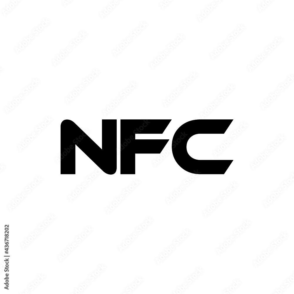 NFC letter logo design with white background in illustrator, vector ...