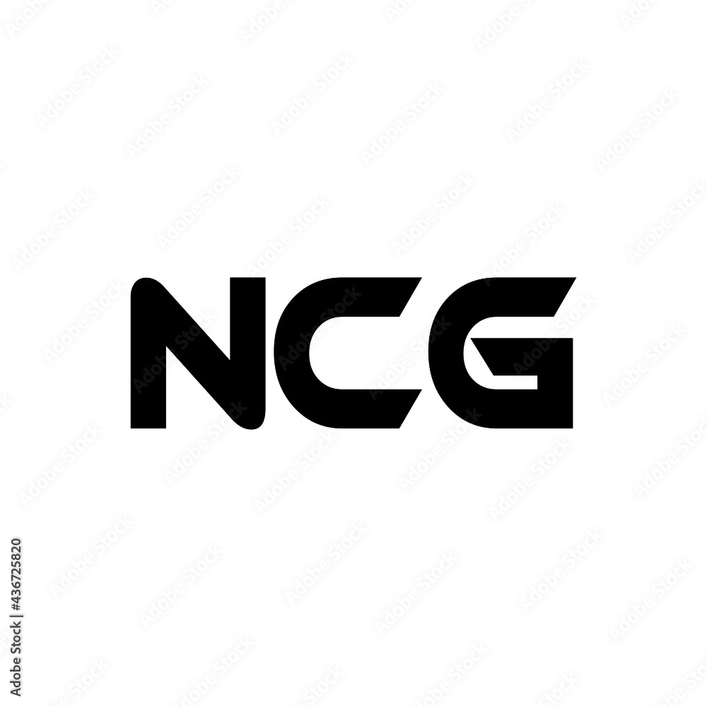 NCG letter logo design with white background in illustrator, vector ...