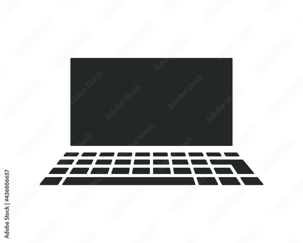 Laptop icon. Portable computer symbol. Office device logo sign. Vector ...