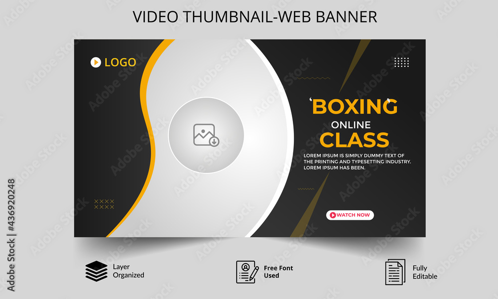 Fitness gym training class thumbnail design for any videos. Fitness gym ...
