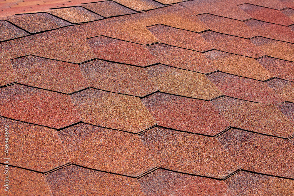 roof texture of building covered with soft bitumen shingles stone ...
