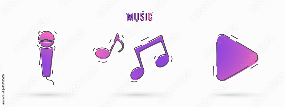 Musical event poster with music notes. illustration Stock Illustration ...
