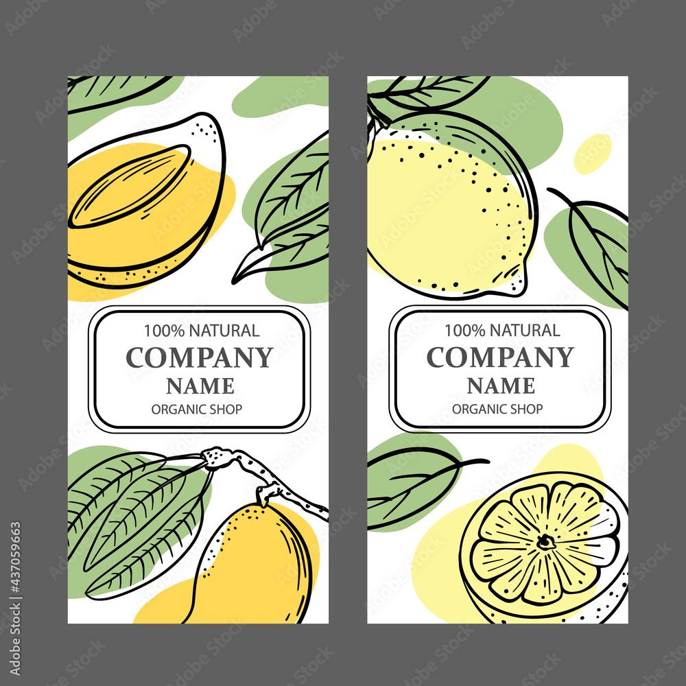 LEMON MANGO Stickers And Labels Design For Shop Of Organic Natural ...