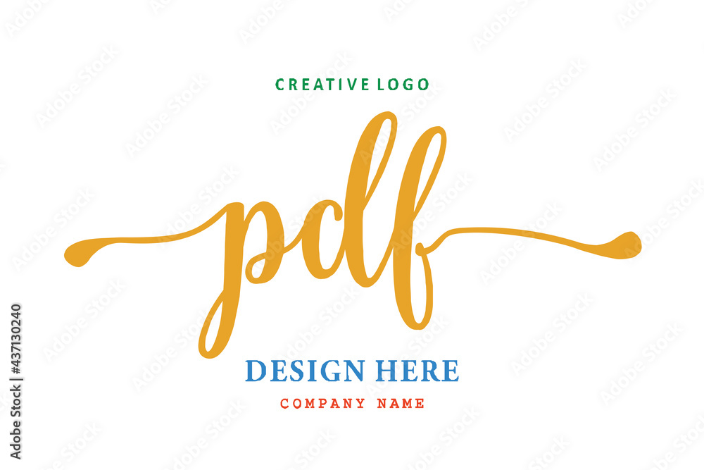 PDF lettering logo is simple, easy to understand and authoritative ...