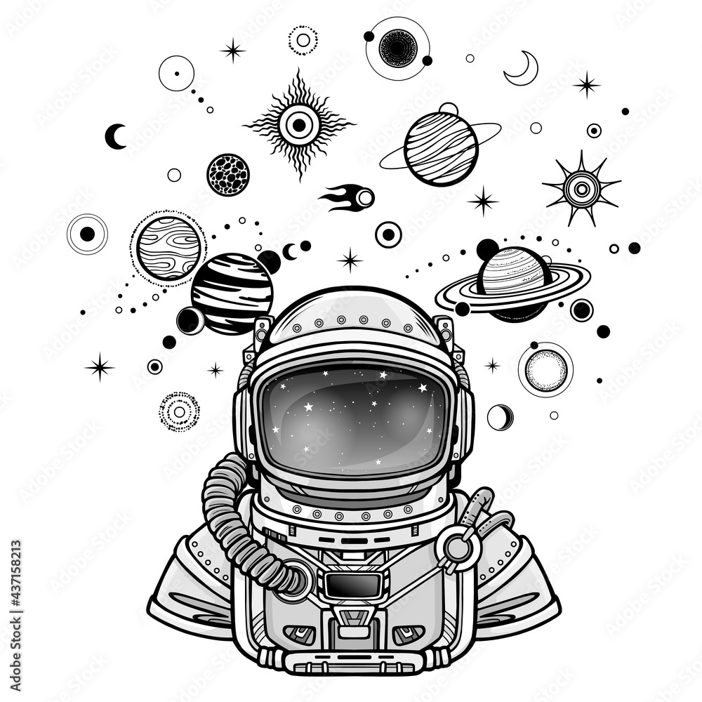 Astronaut Suit Printable Clip Art