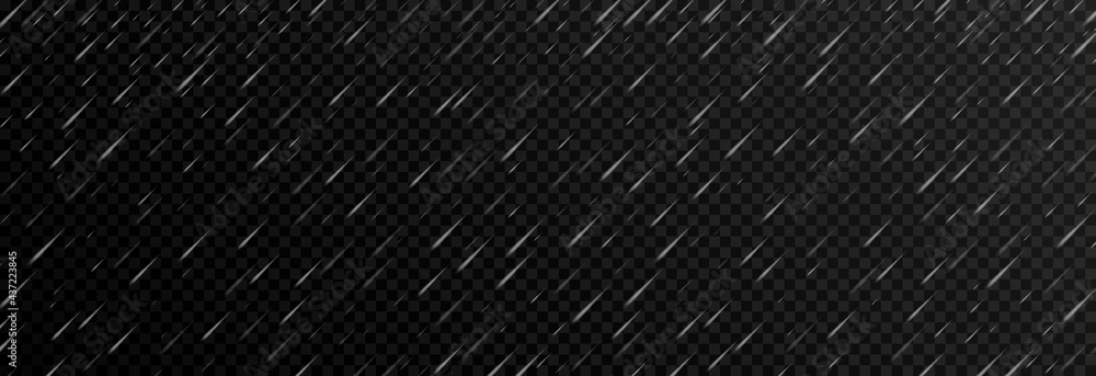 Vector rain on an isolated transparent background. Rain png, heavy rain ...