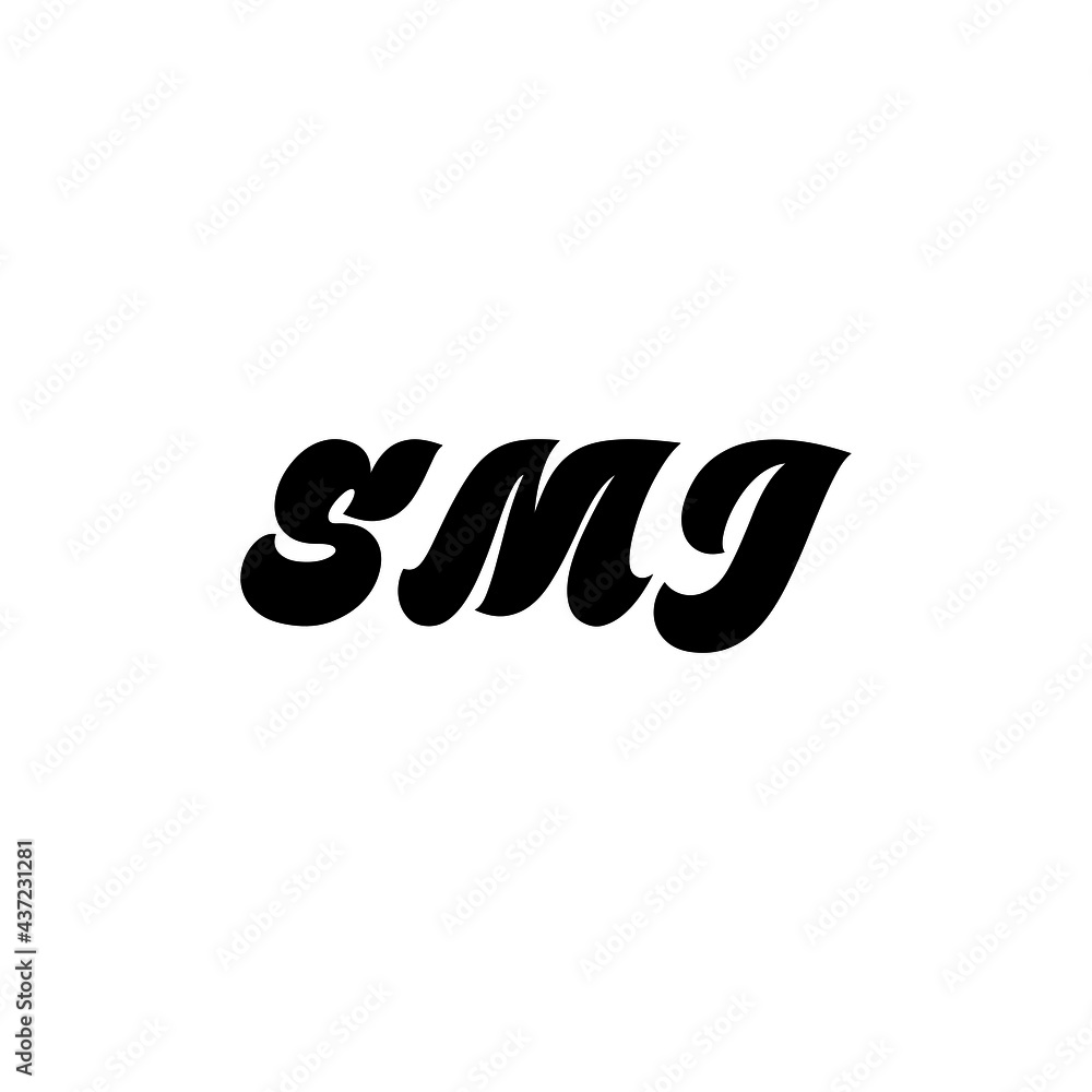 smj letter logo design with white background in illustrator, vector ...
