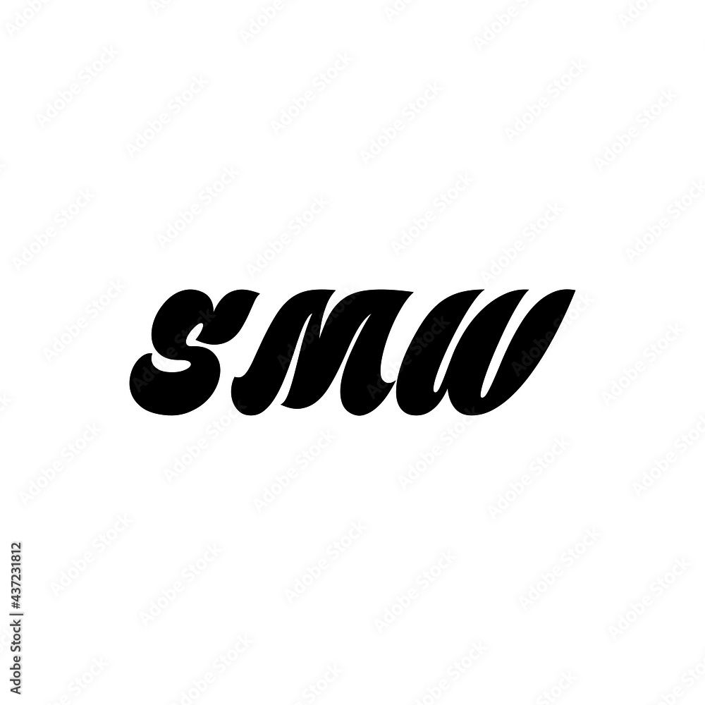 smw letter logo design with white background in illustrator, vector ...