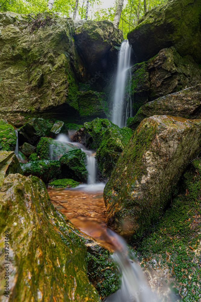 Statte river in the Belgium Ardennes is a small river full of cascades ...