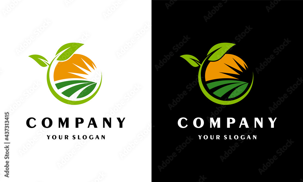 Ilustration vector graphic of farm logo sun creative logo agriculture ...