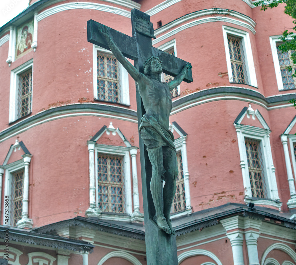 Jesus of Nazareth crucified on the cross Stock Photo | Adobe Stock