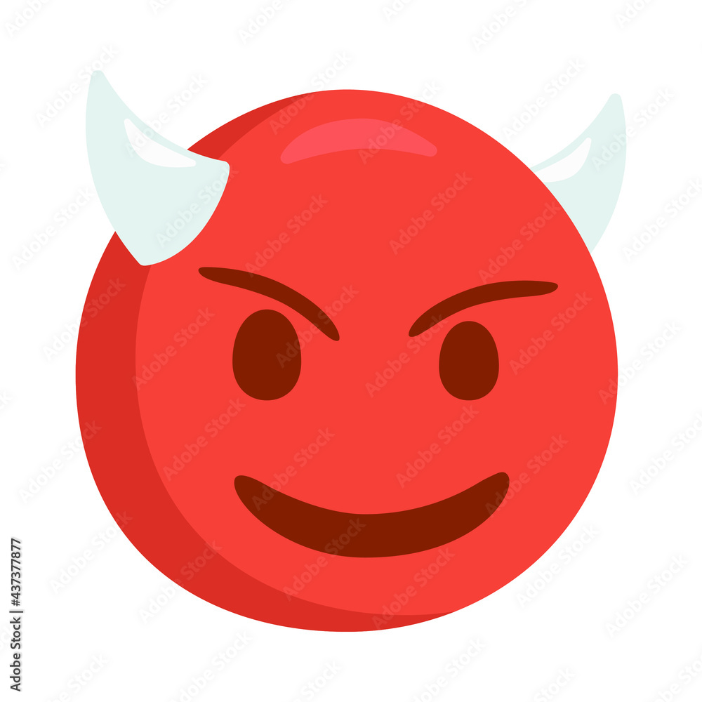 Diablo Sign Emoji Icon Illustration. Evil Monster Vector Symbol ...