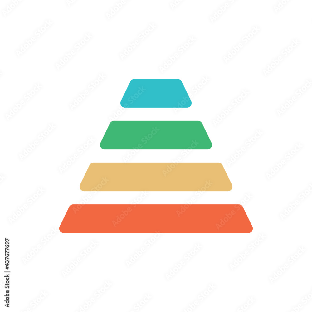 Pyramid Infographic, funnel pyramid business infographic with 5 charts ...