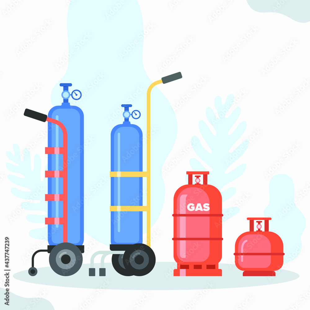 gas cylinder LPG tank petroleum gas container fuel fire oxygen cylinder ...