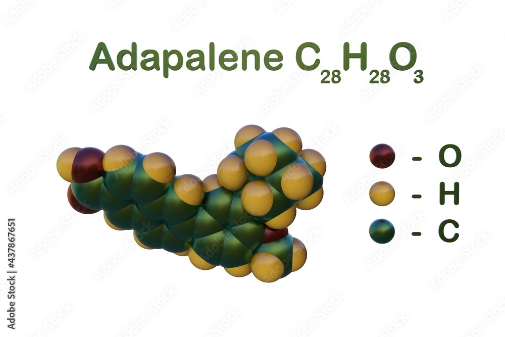 Structural chemical formula and space-filling molecular model of ...