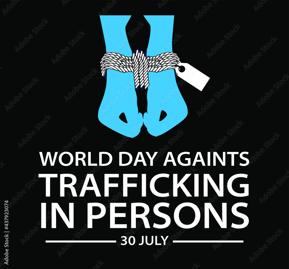 world day against trafficking in persons july 30th vector image Stock ...
