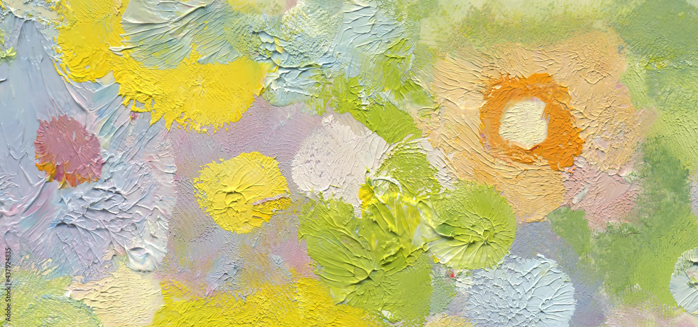 Positive color abstract painting background for kids room as wallpaper ...