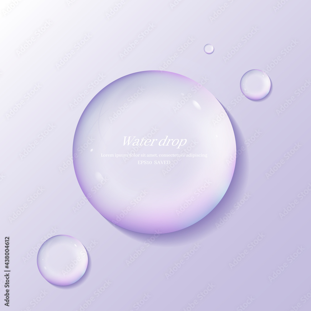 transparent water droplets , water drop object. 素材庫向量圖 | Adobe Stock