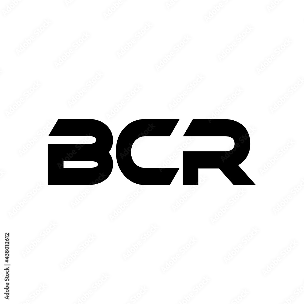 BCR letter logo design with white background in illustrator, vector ...