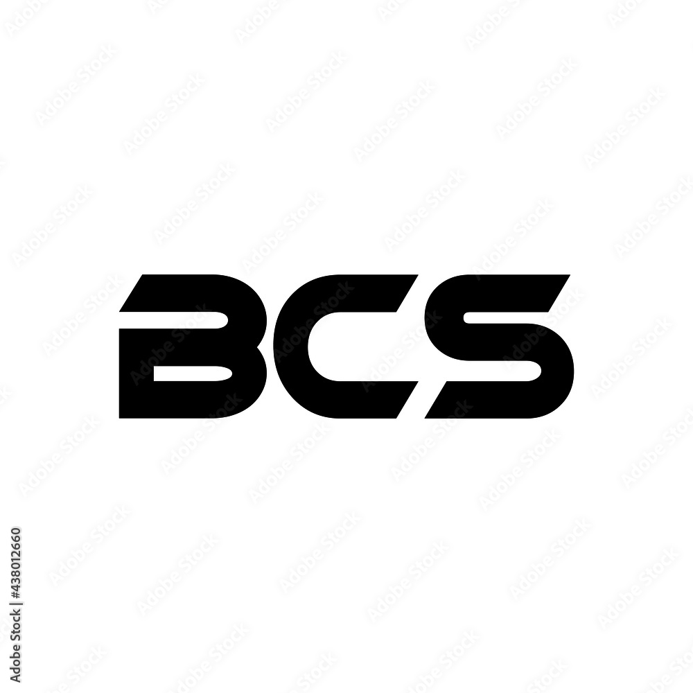 BCS letter logo design with white background in illustrator, vector logo modern alphabet font ...