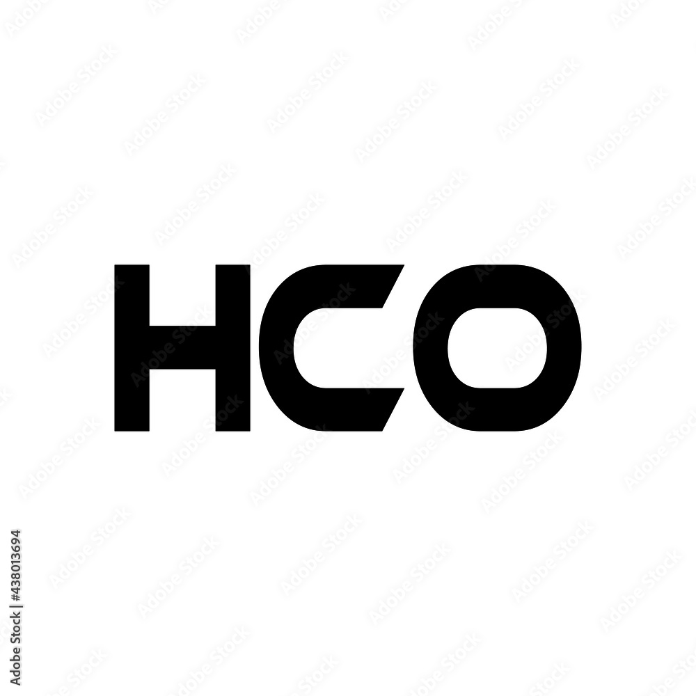 HCO letter logo design with white background in illustrator, vector ...