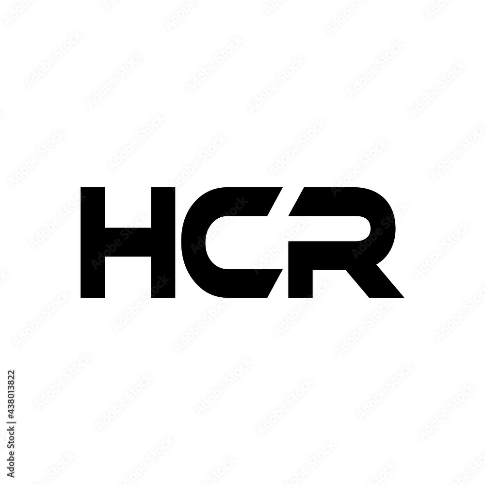 HCR letter logo design with white background in illustrator, vector ...