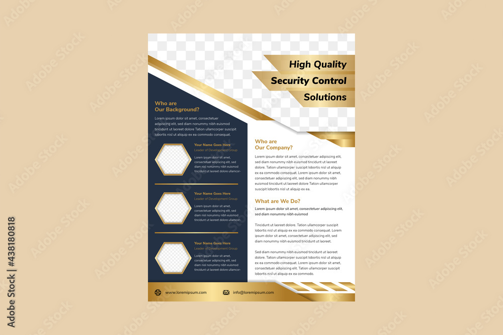 Abstract vector modern flyers template design for security control ...