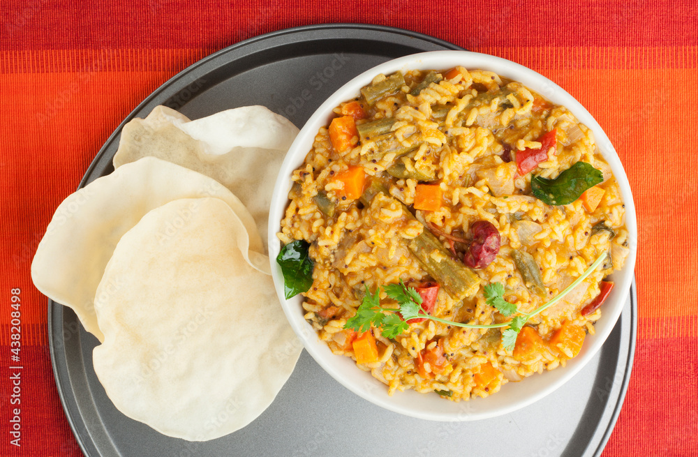 Sambar rice, South Indian food Stock Photo | Adobe Stock