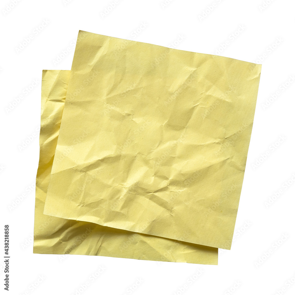 Yellow paper note memo wrinkled poster template. A poster mockup ...