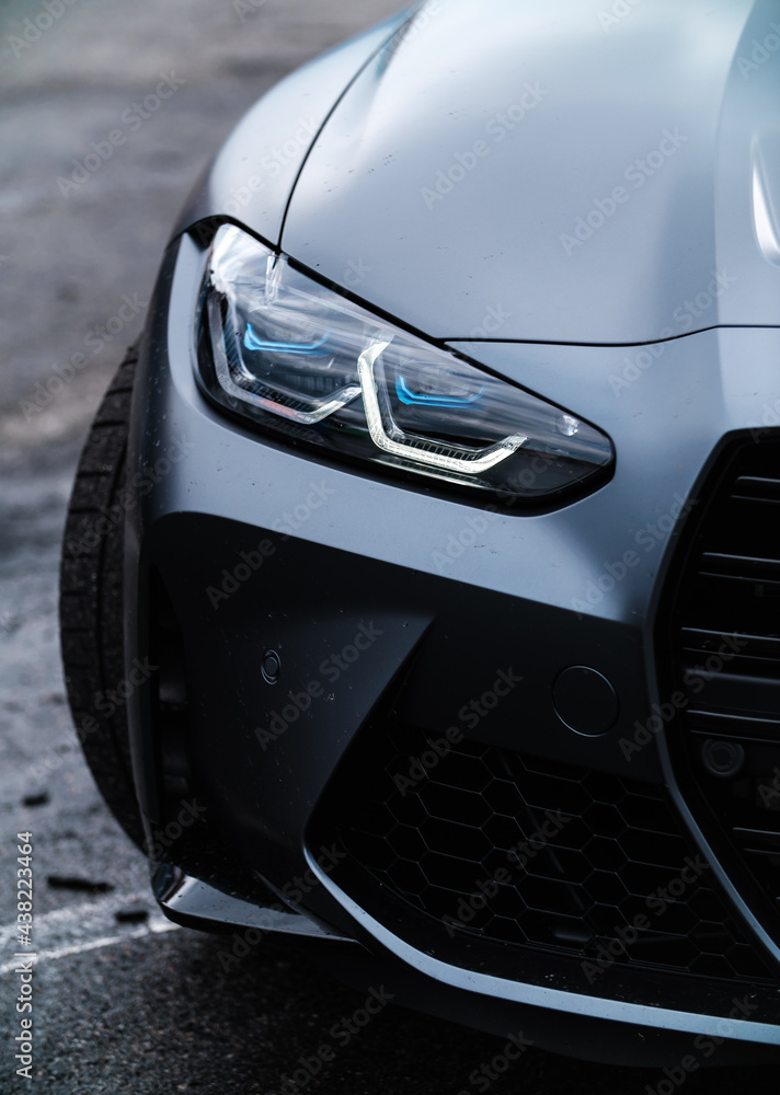 New BMW M3 G80 wrapped in black matte vinyl wrap and equipped with ...