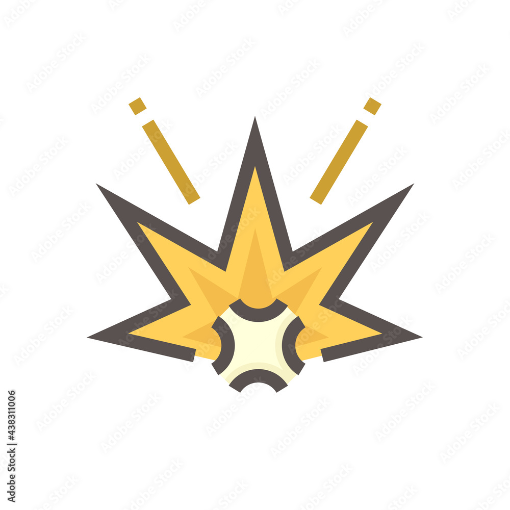 Explode vector thin line design with simple shape. That icon, sign ...