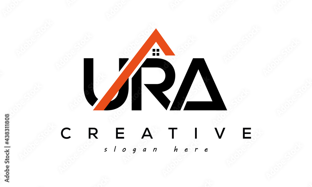 initial URA letters real estate construction logo vector Stock Vector ...