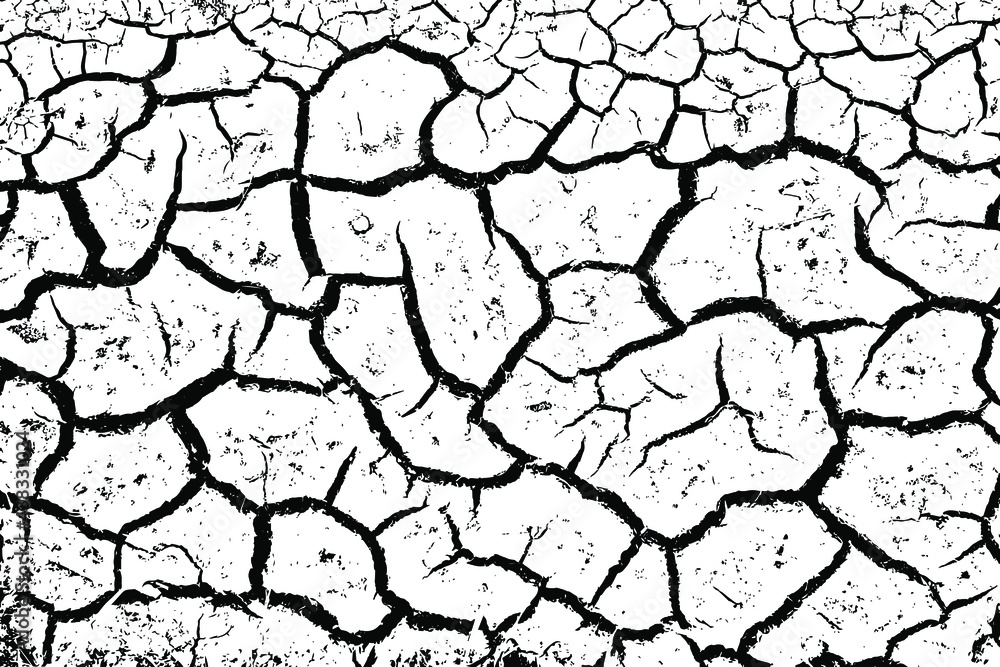 Grunge texture of dry soil in cracks. Dried, cracked earth, large and ...