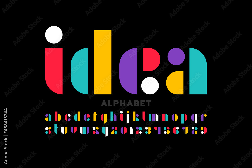 Clean and simple modern style lowercase font design, alphabet letters ...