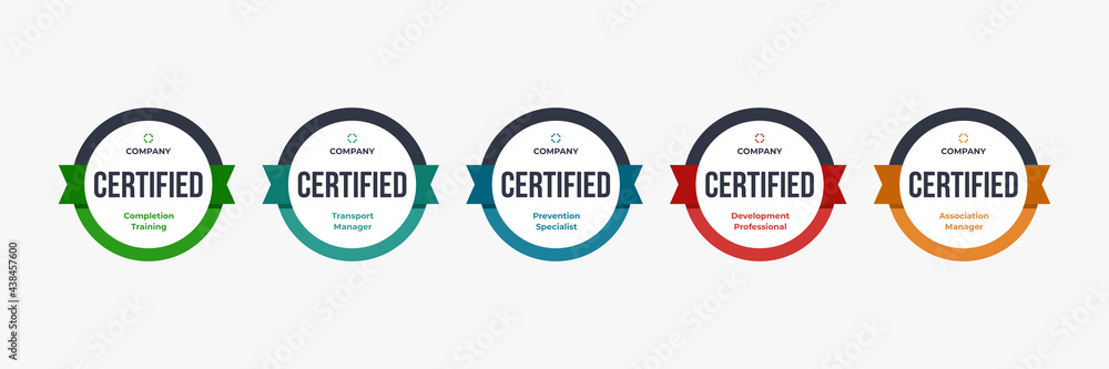 Certified badge logo design for company training badge certificates to ...